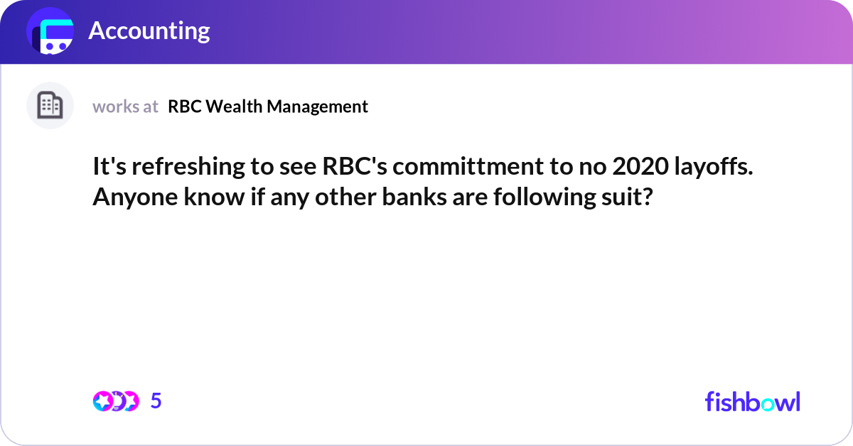 It's refreshing to see RBC's committment to no 202... | Fishbowl