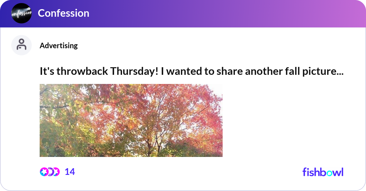 It's throwback Thursday! I wanted to share another... | Fishbowl