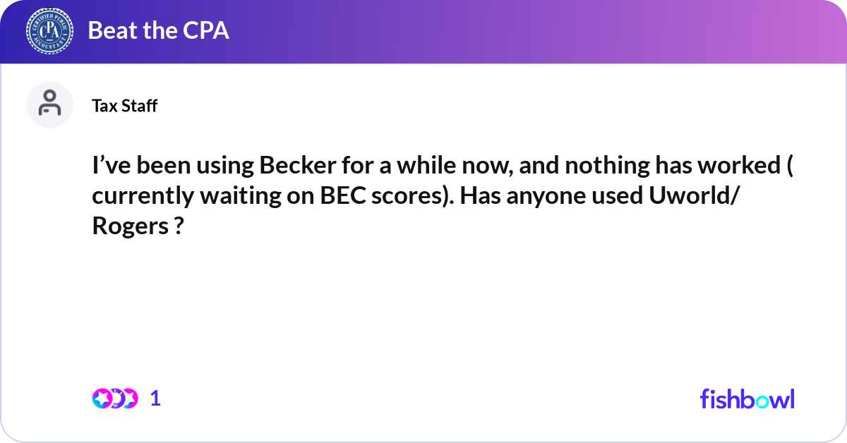 I’ve been using Becker for a while now, and nothin... | Fishbowl