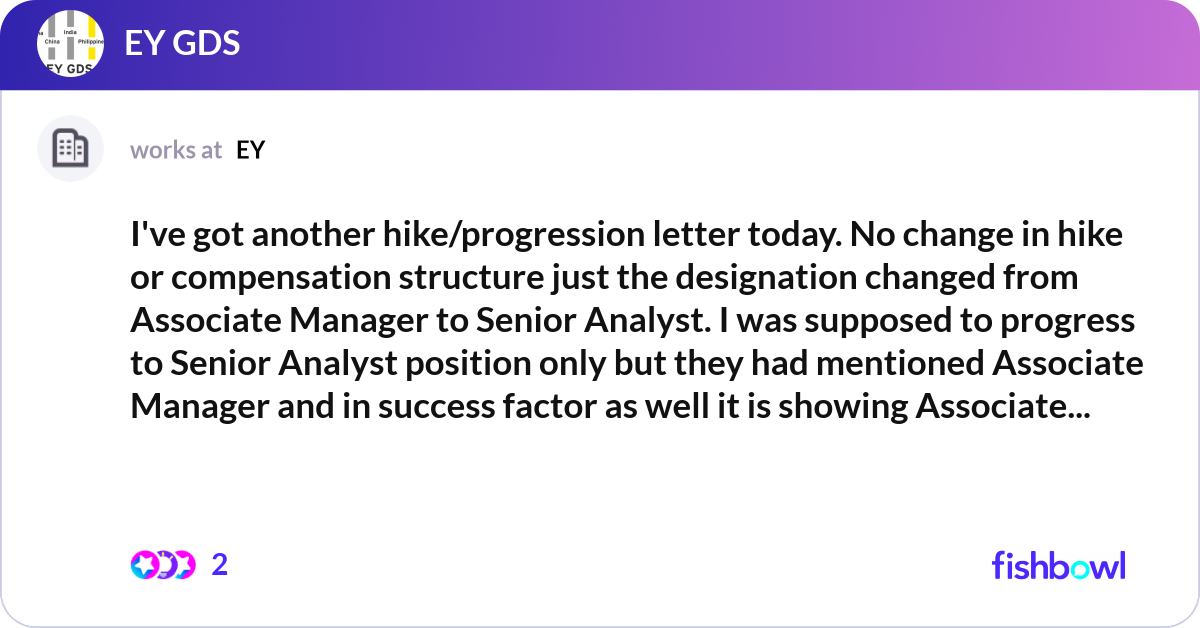 I've got another hike/progression letter today. No... | Fishbowl