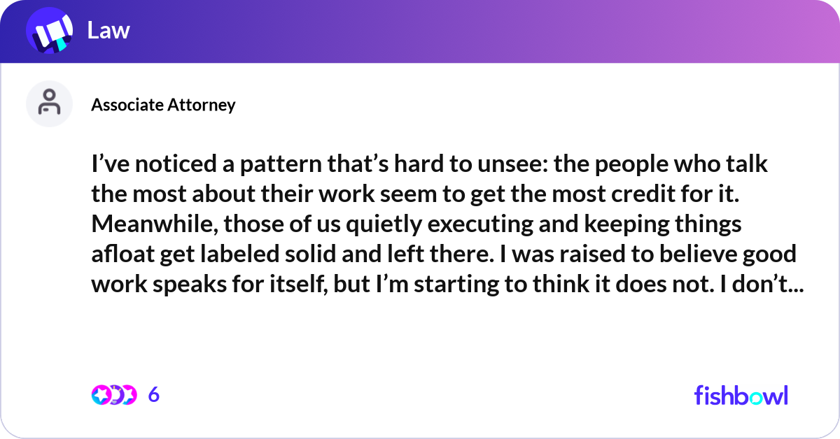 I’ve noticed a pattern that’s hard to unsee: the p... | Fishbowl