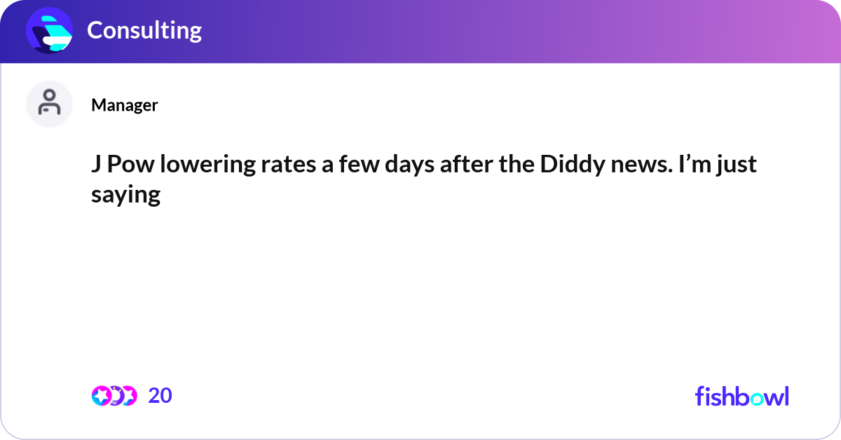 J Pow lowering rates a few days after the Diddy ne... | Fishbowl