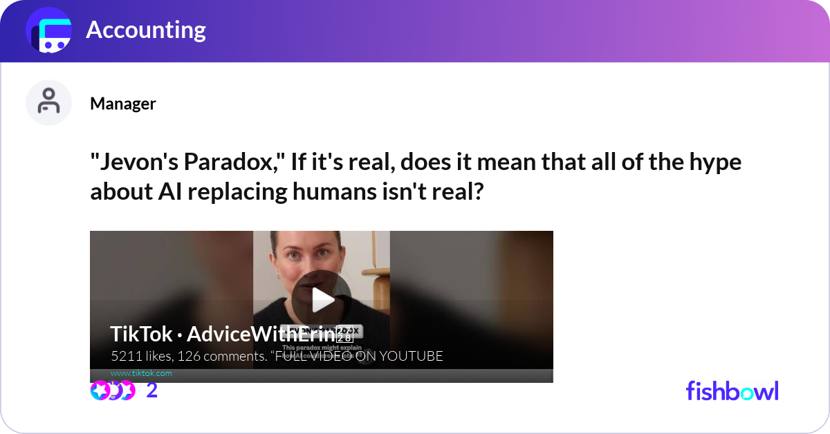 "Jevon's Paradox," If it's real, does it mean that... | Fishbowl