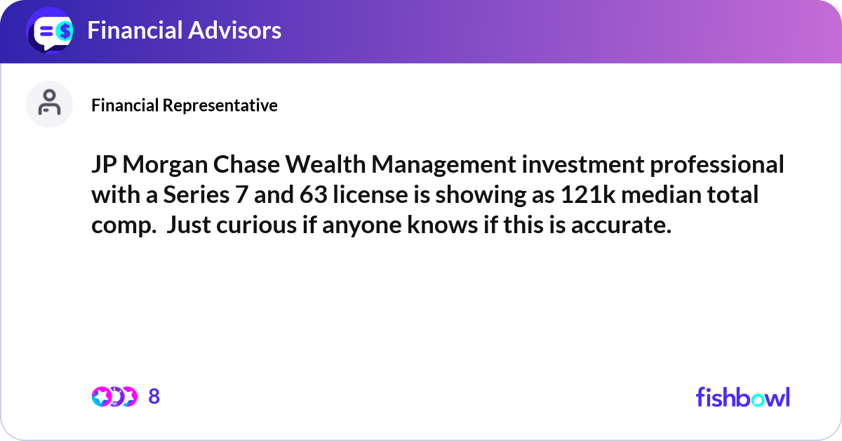 JP Morgan Chase Wealth Management investment profe... | Fishbowl