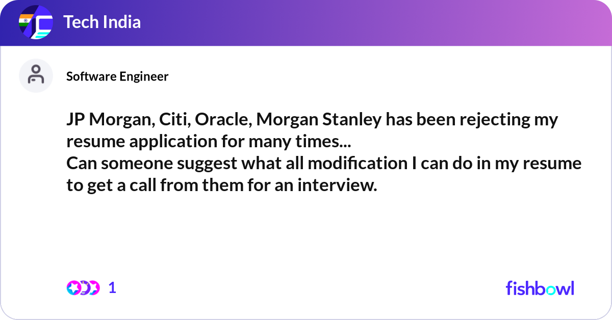 JP Morgan, Citi, Oracle, Morgan Stanley has been r... | Fishbowl