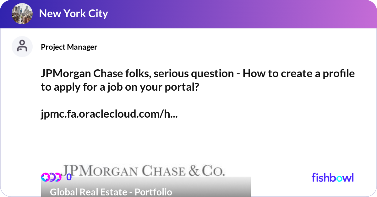 JPMorgan Chase﻿ folks, serious question - How to ... | Fishbowl