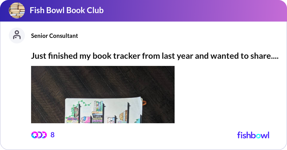 Just finished my book tracker from last year and w... | Fishbowl