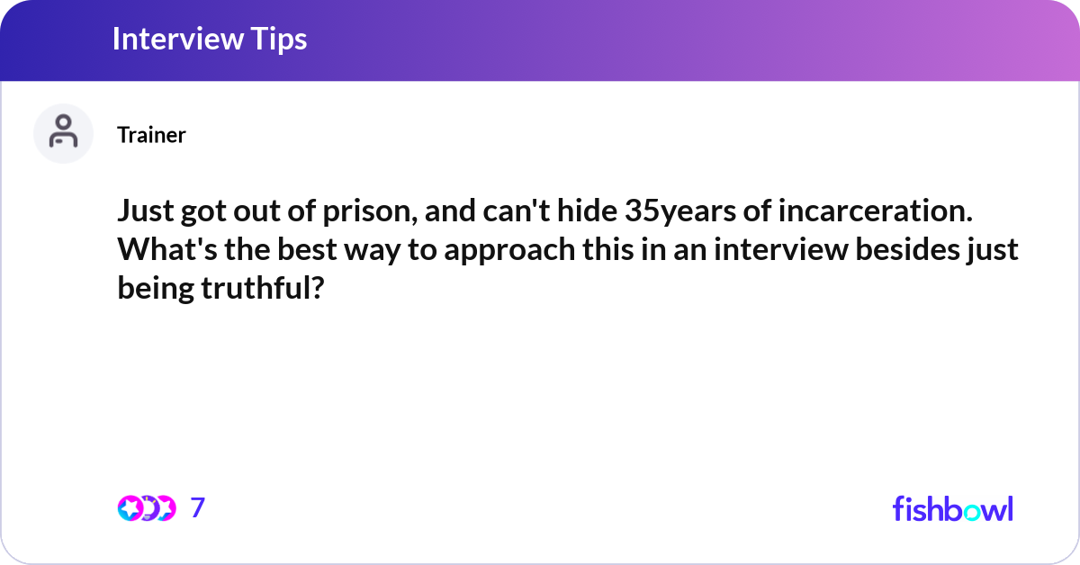 Just got out of prison, and can't hide 35years of ... | Fishbowl
