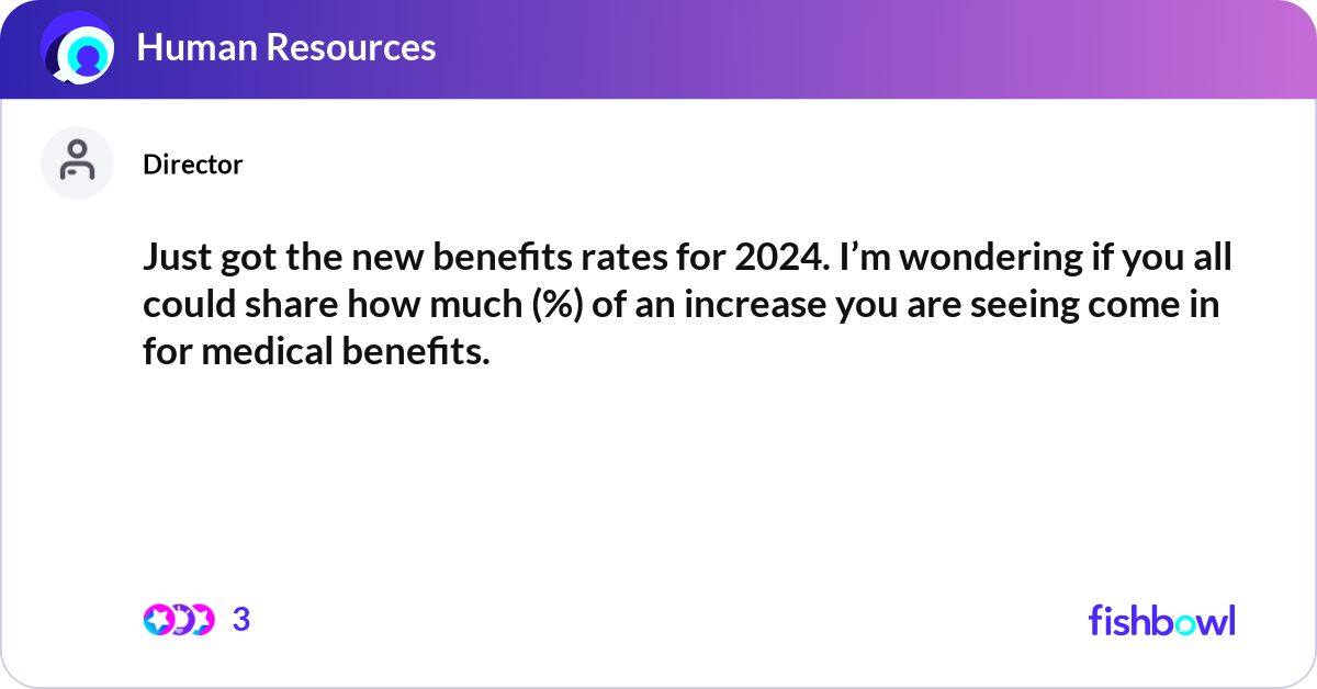 Just got the new benefits rates for 2024. I’m wond... | Fishbowl