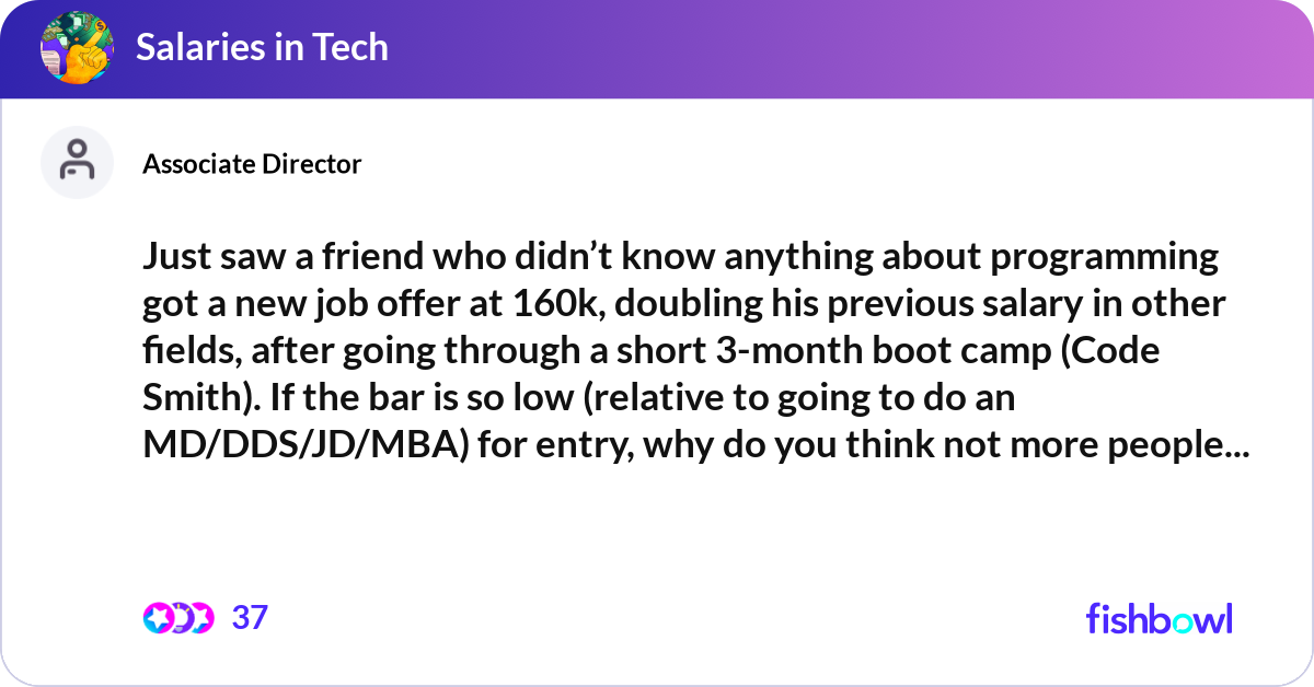 Just saw a friend who didn’t know anything about p... | Fishbowl