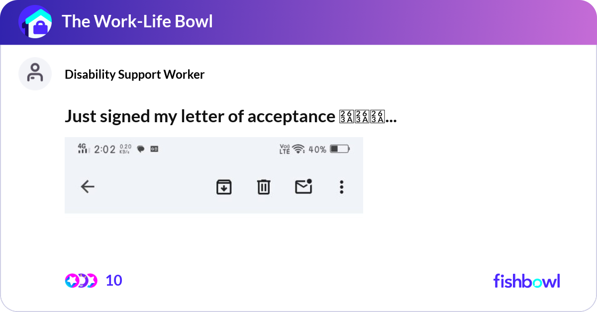 Just signed my letter of acceptance ☺️☺️☺️ My hea... | Fishbowl