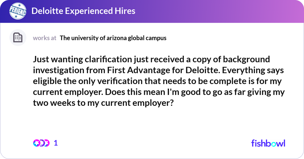 Just wanting clarification just received a copy of... | Fishbowl