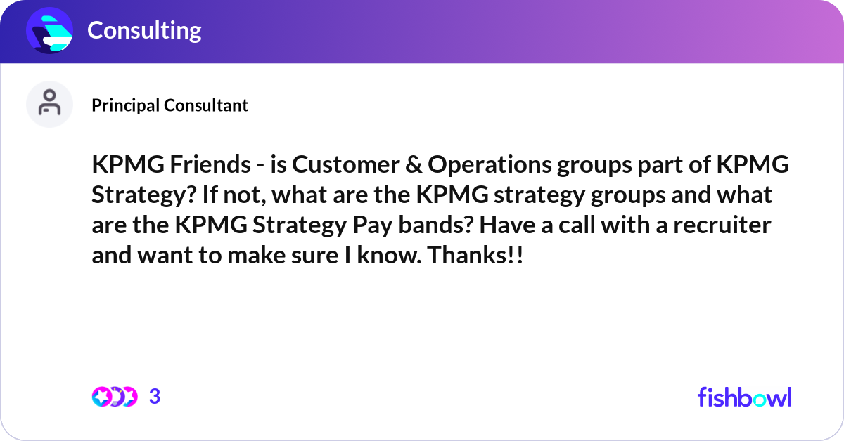 KPMG Friends - is Customer & Operations groups par... | Fishbowl
