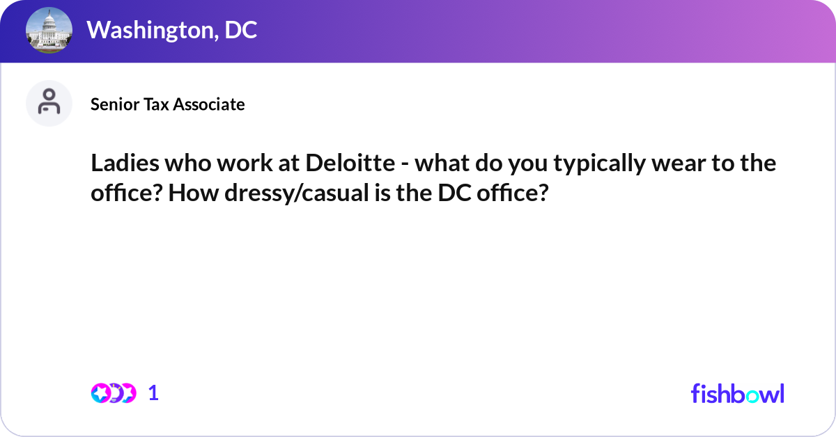 Ladies who work at Deloitte - what do you typicall... | Fishbowl