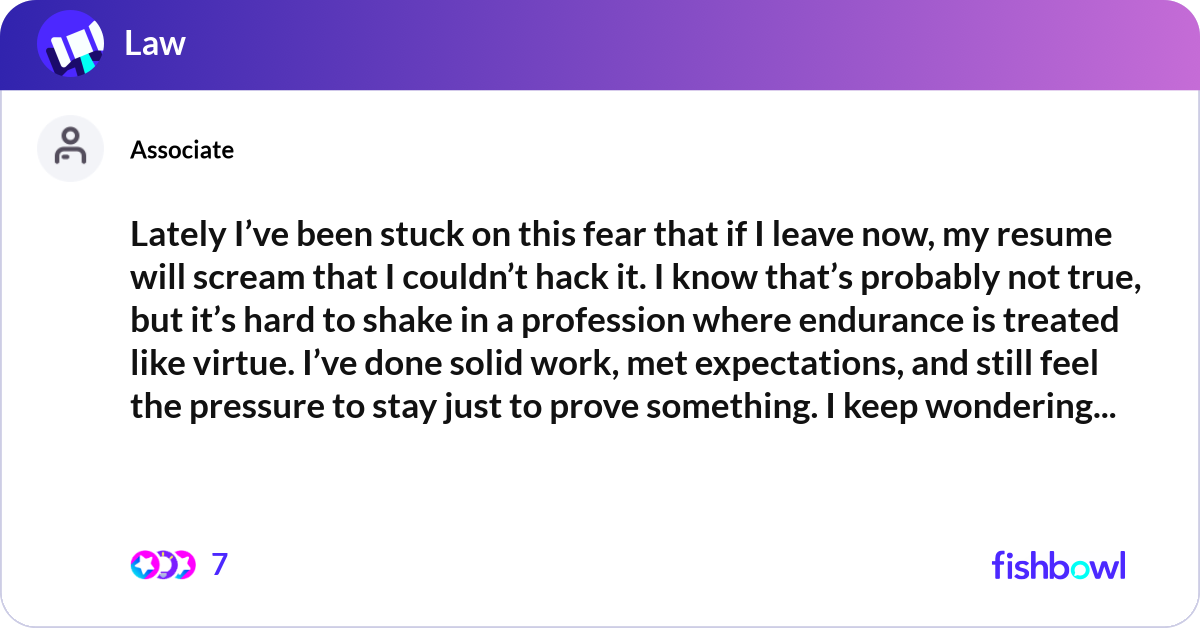 Lately I’ve been stuck on this fear that if I leav... | Fishbowl