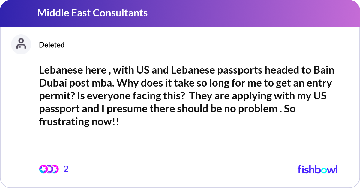 Lebanese here , with US and Lebanese passports hea... | Fishbowl