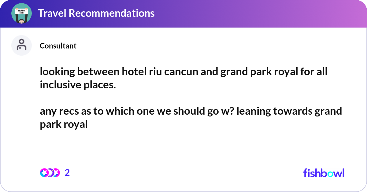 looking between hotel riu cancun and grand park ro... | Fishbowl