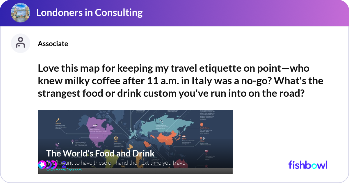 Love this map for keeping my travel etiquette on p... | Fishbowl