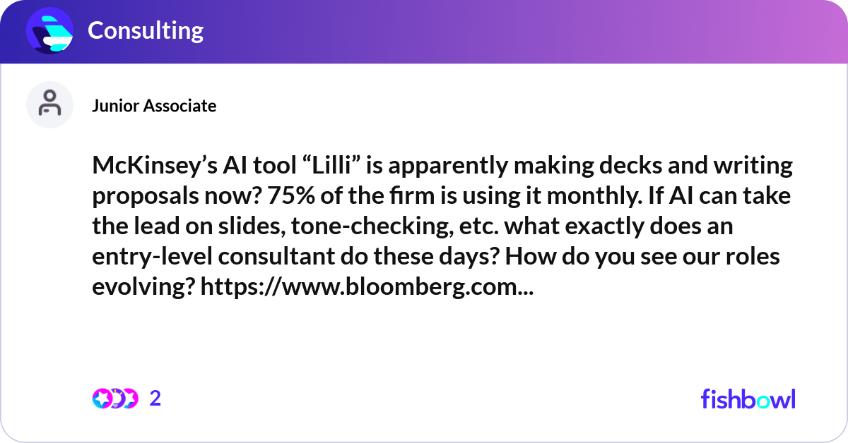 McKinsey’s AI tool “Lilli” is apparently making de... | Fishbowl