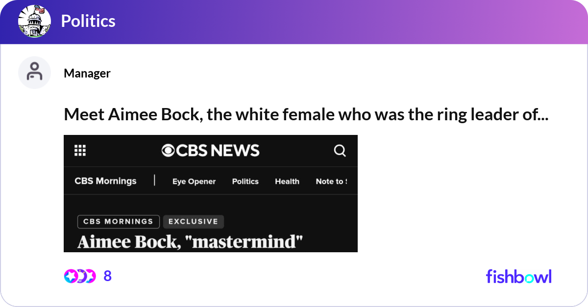 Meet Aimee Bock, the white female who was the ring... | Fishbowl