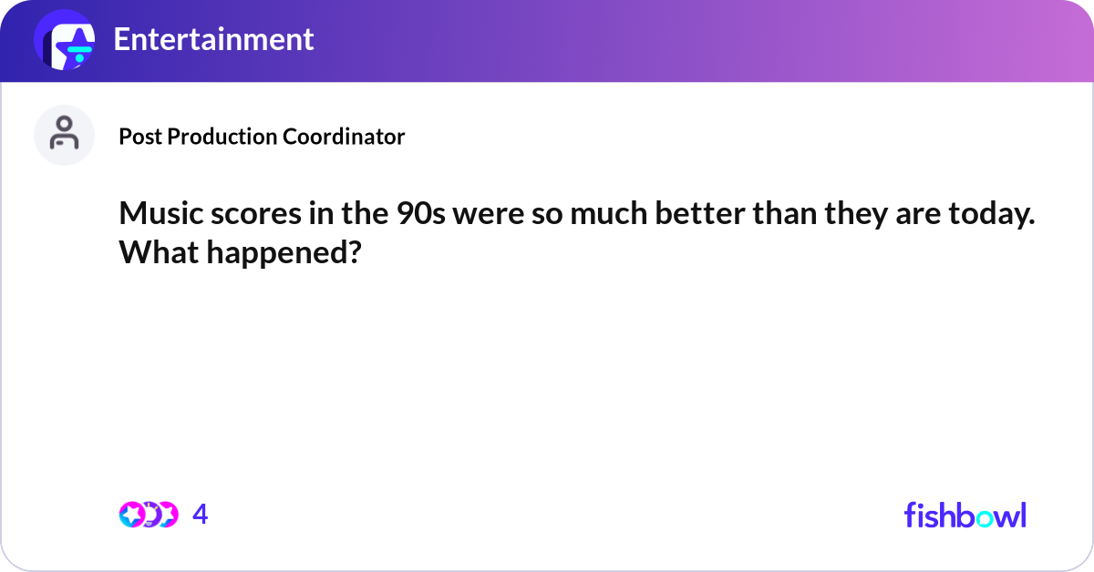 Music scores in the 90s were so much better than t... | Fishbowl