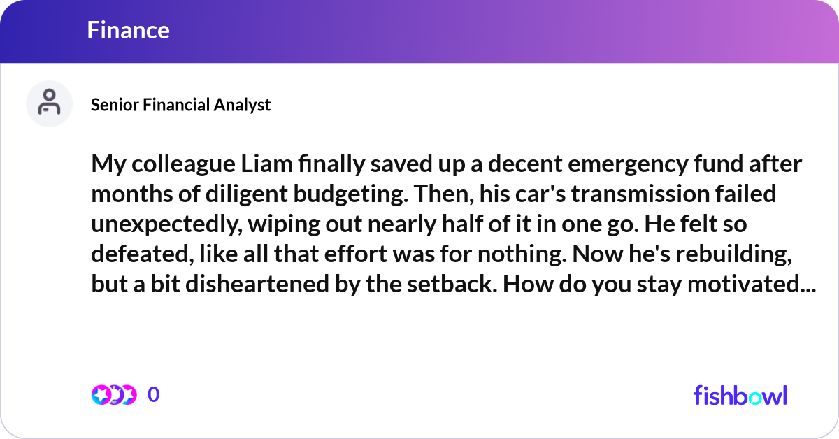 My colleague Liam finally saved up a decent emerge... | Fishbowl