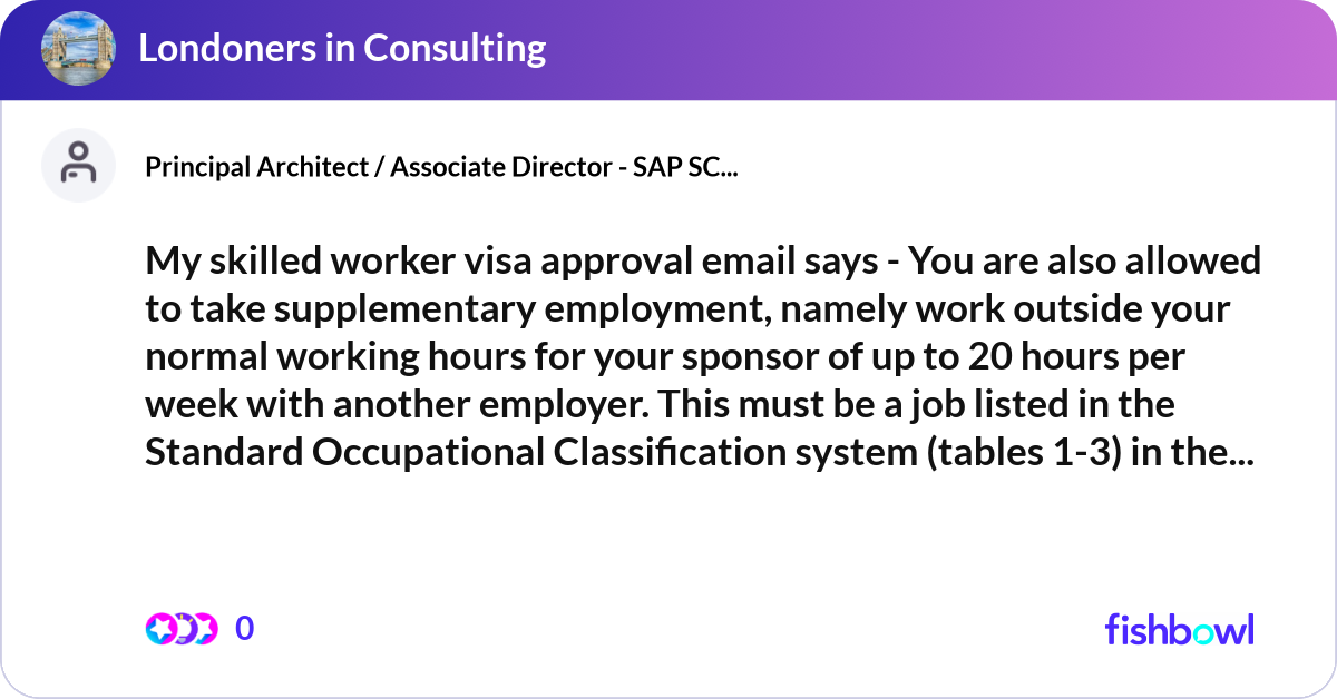 My skilled worker visa approval email says - You a... | Fishbowl