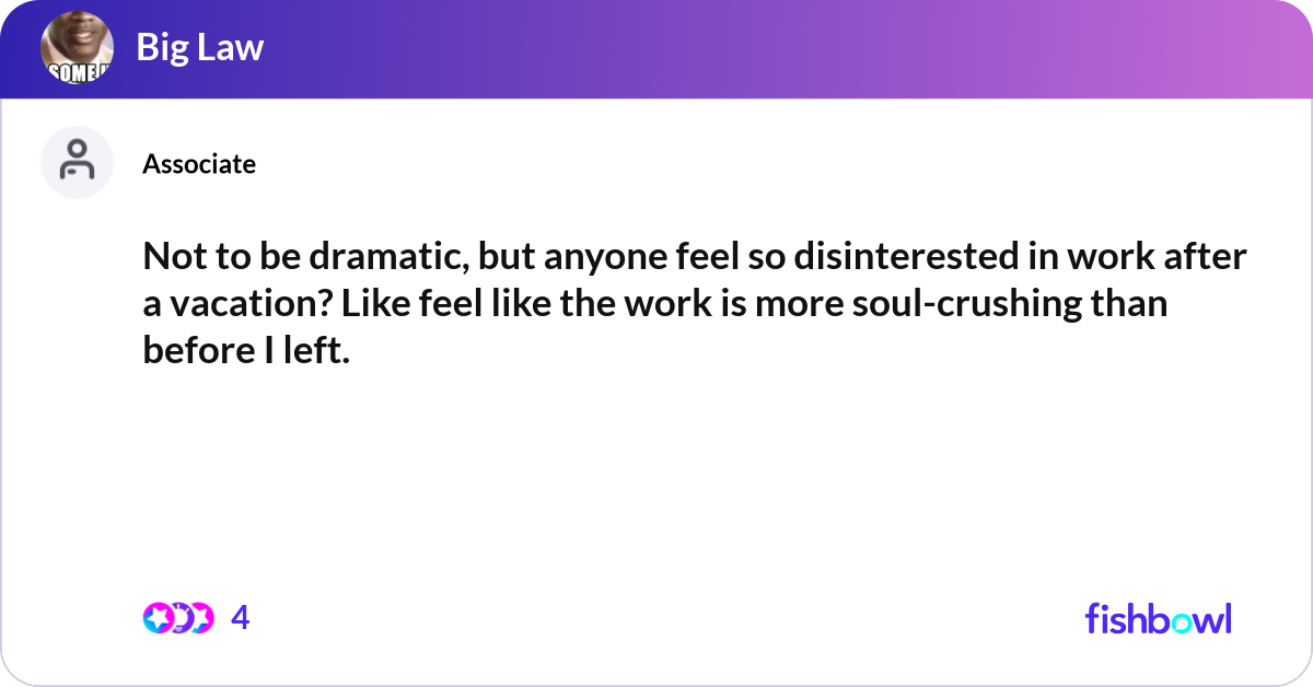 Not to be dramatic, but anyone feel so disinterest... | Fishbowl