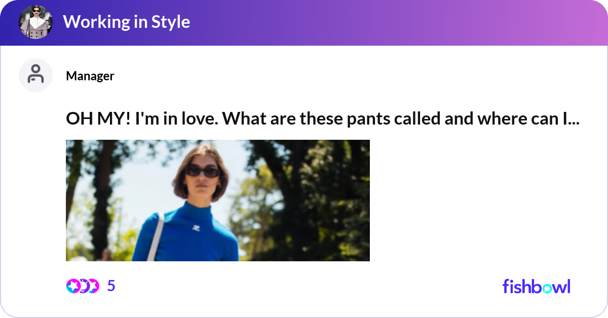 OH MY! I'm in love. What are these pants called an... | Fishbowl