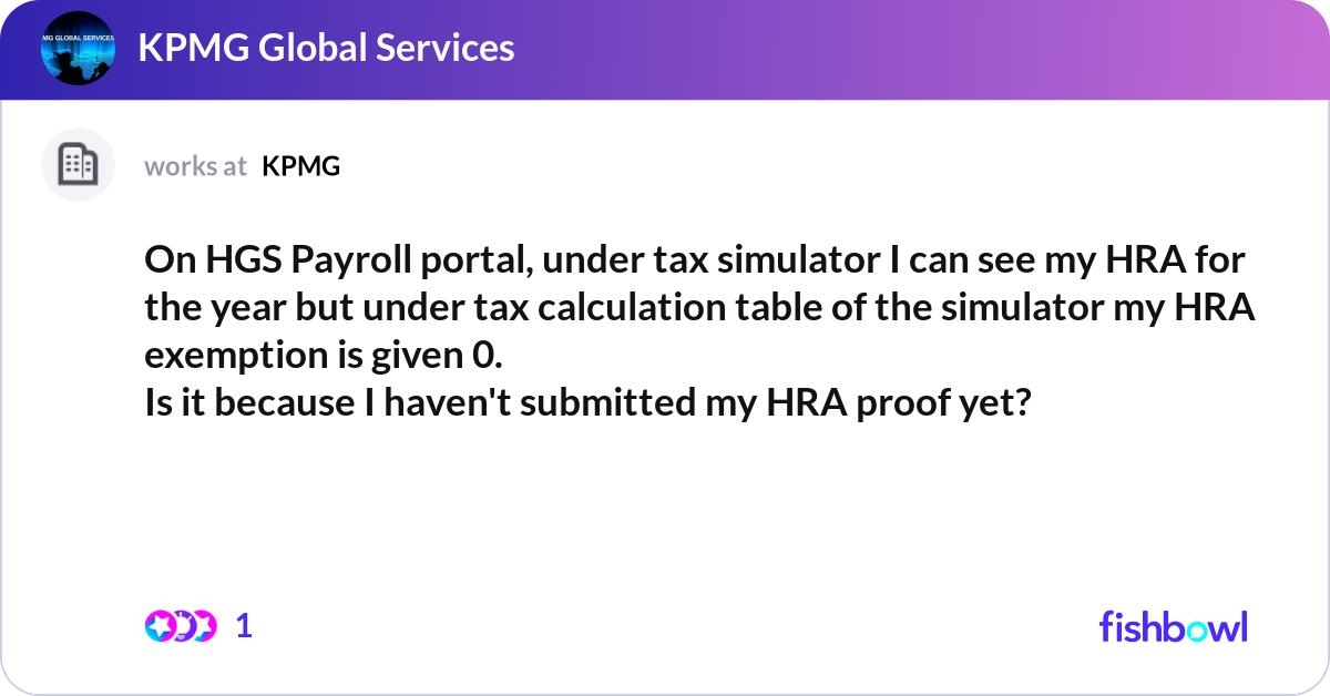 On HGS Payroll portal, under tax simulator I can s... | Fishbowl