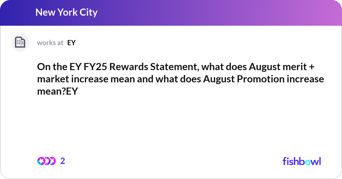On the EY FY25 Rewards Statement, what does August... | Fishbowl