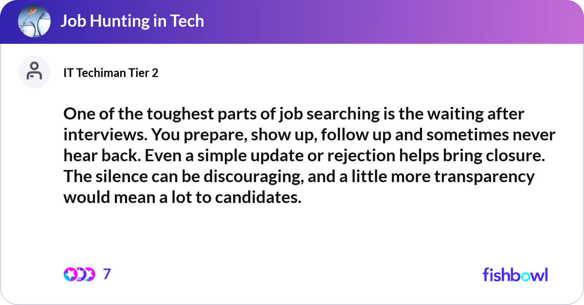One of the toughest parts of job searching is the ... | Fishbowl