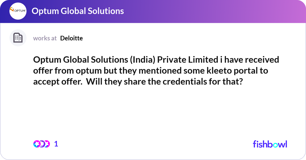 Optum Global Solutions (India) Private Limited i h... | Fishbowl