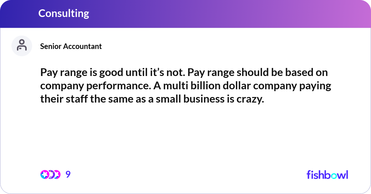 Pay range is good until it’s not. Pay range should... | Fishbowl