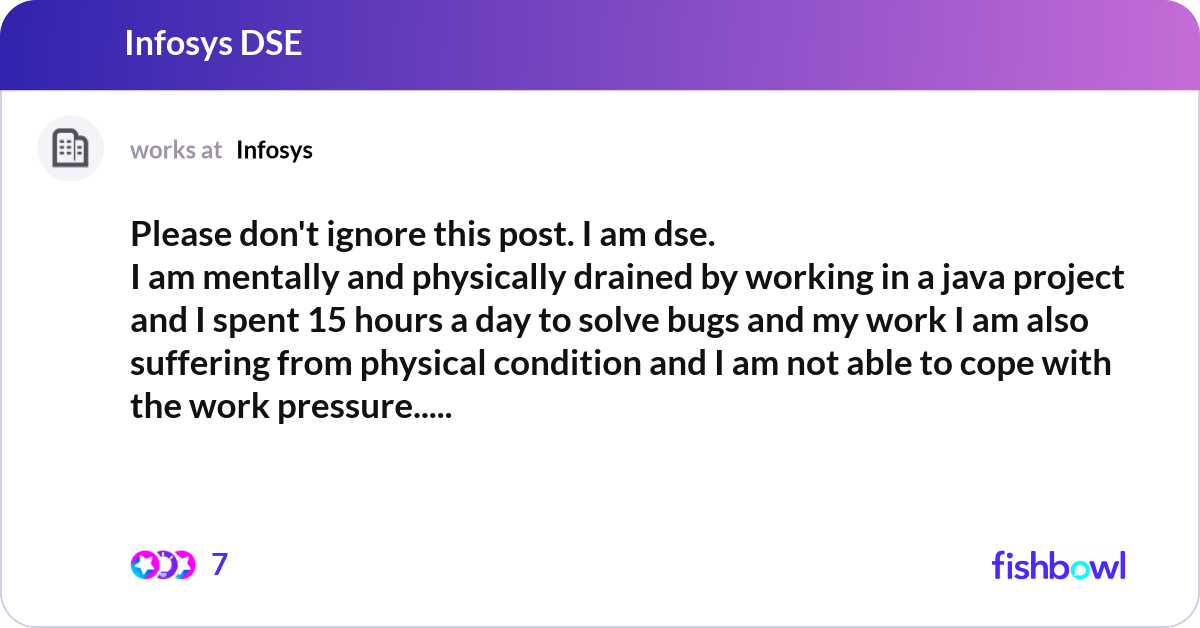 Please don't ignore this post. I am dse. I am ment... | Fishbowl