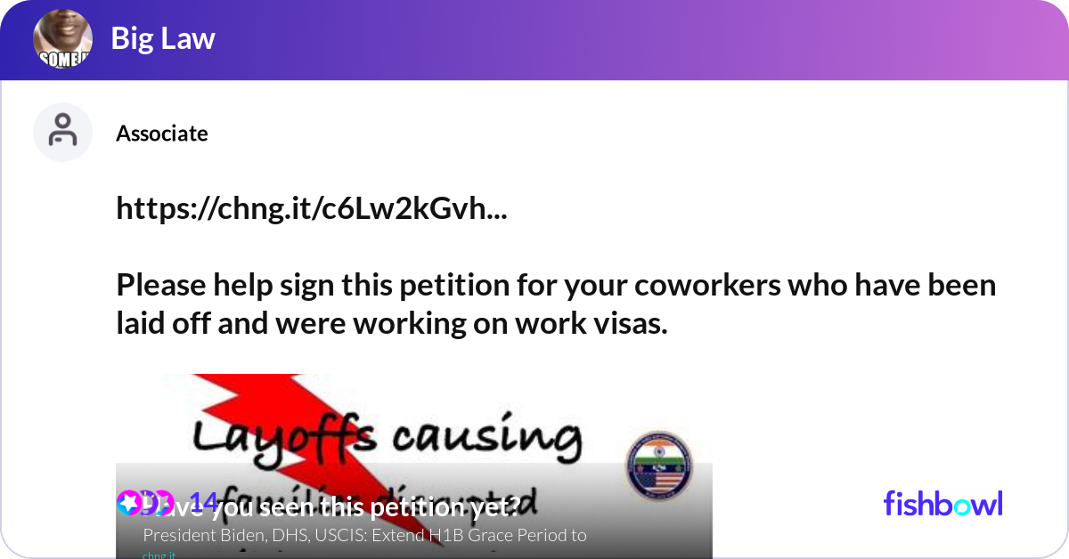 https://chng.it/c6Lw2kGvhF Please help sign this ... | Fishbowl
