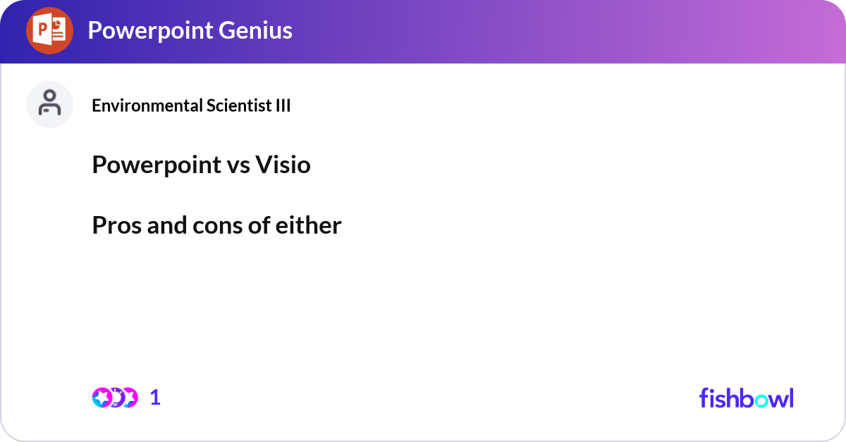 Powerpoint vs Visio Pros and cons of either | Fishbowl