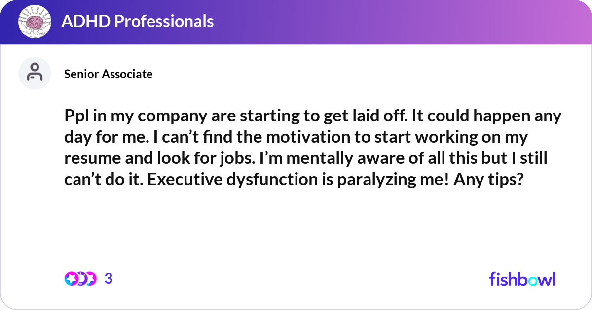 Ppl in my company are starting to get laid off. It... | Fishbowl
