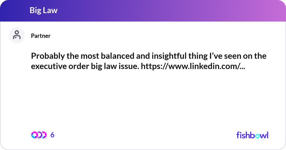 Probably the most balanced and insightful thing I’... | Fishbowl