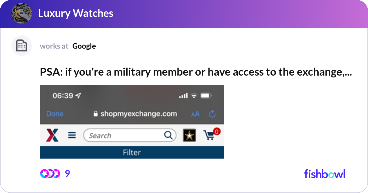 PSA: if you’re a military member or have access to... | Fishbowl