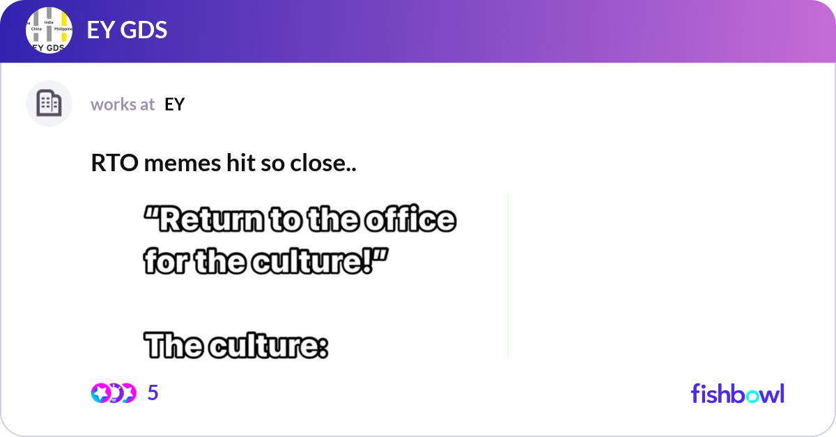 RTO memes hit so close.. | Fishbowl