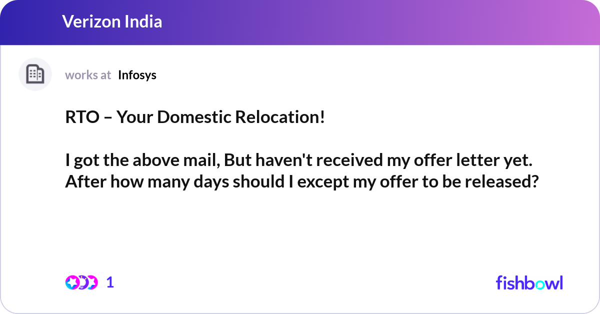 RTO – Your Domestic Relocation! I got the above m... | Fishbowl