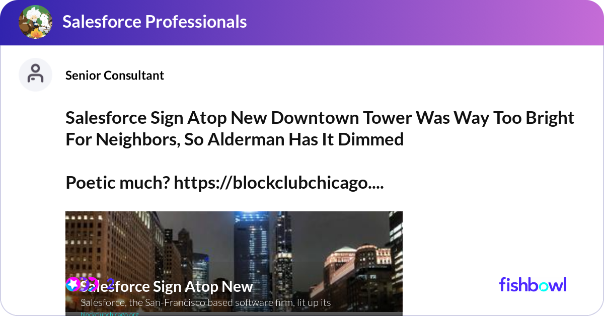 Salesforce Sign Atop New Downtown Tower Was Way To... | Fishbowl