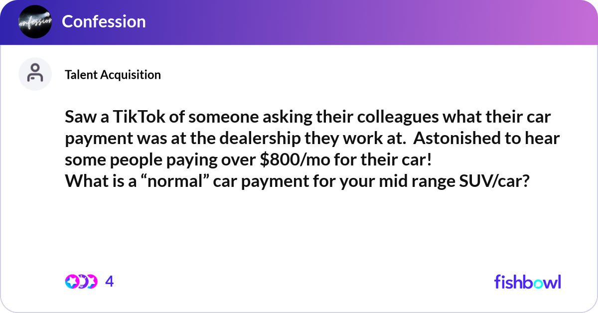 Saw a TikTok of someone asking their colleagues wh... | Fishbowl