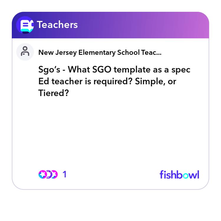 Sgo’s - What SGO template as a spec Ed teacher is ... | Fishbowl