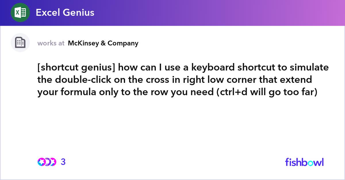 [shortcut genius] how can I use a keyboard shortcu... | Fishbowl