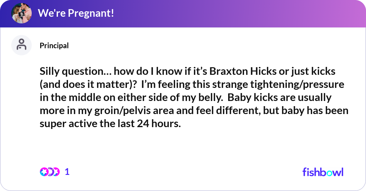 Silly question… how do I know if it’s Braxton Hick... | Fishbowl