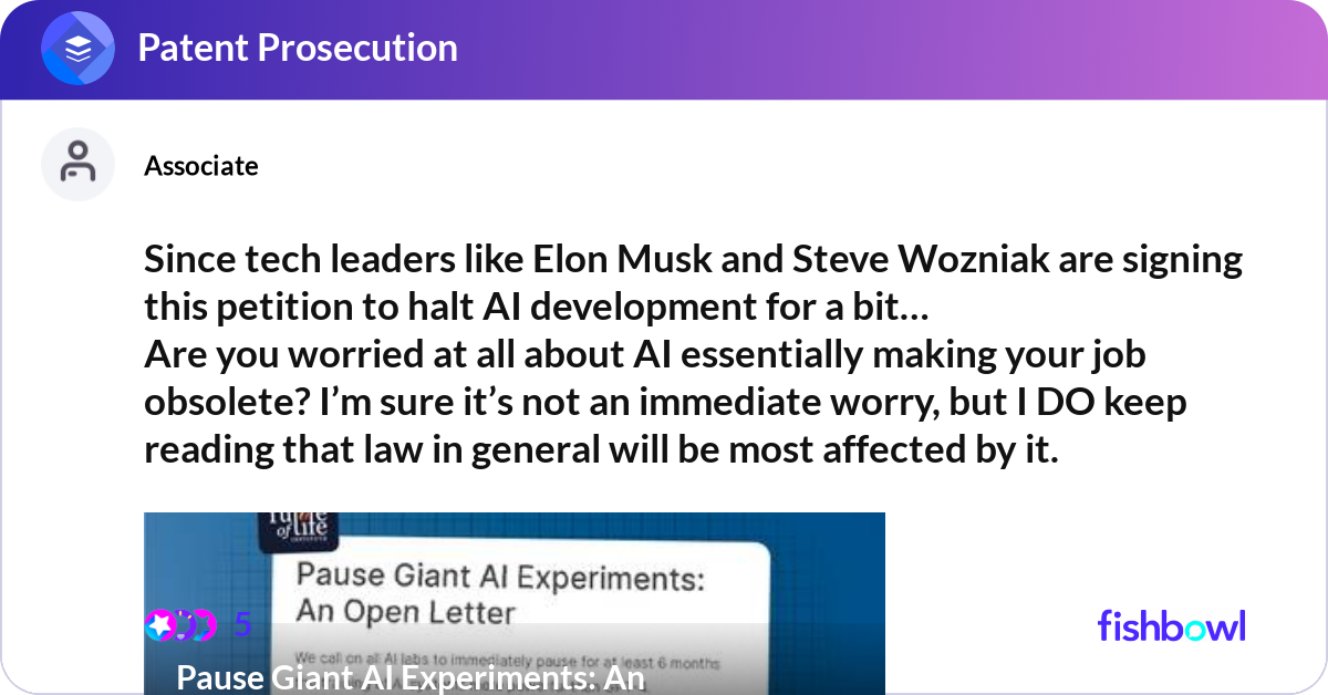 Since tech leaders like Elon Musk and Steve Woznia... | Fishbowl