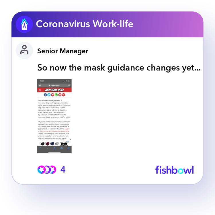 So now the mask guidance changes yet again. I’m sh... | Fishbowl