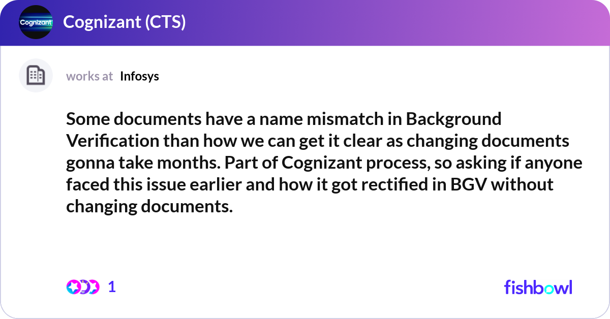 Some documents have a name mismatch in Background ... | Fishbowl